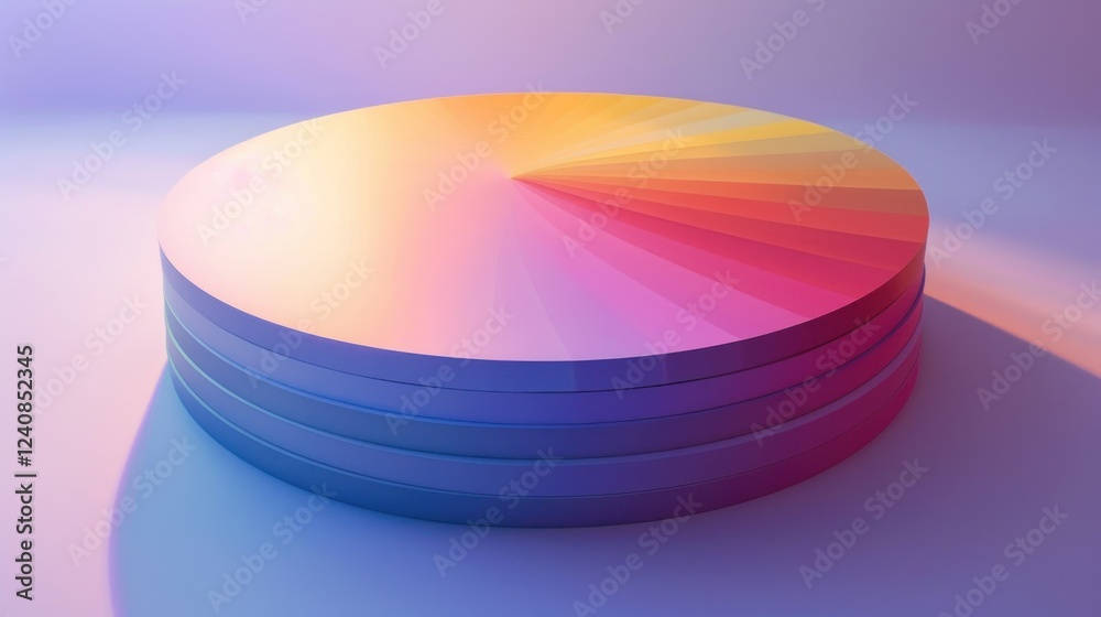 A Pantone color wheel with a smooth gradient of official Pantone hues ...