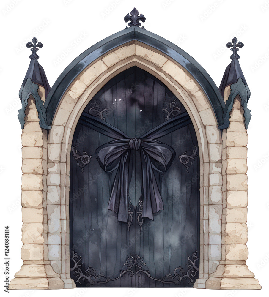 PNG Black coquette gothic arch architecture arched ribbon. Stock ...