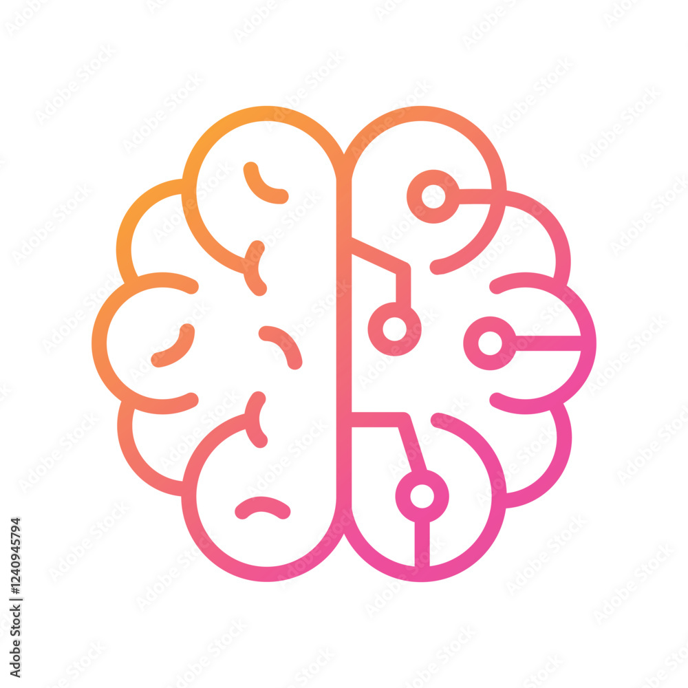 Artificial Intelligence AI Chip in Human Head. Machine Learning ...