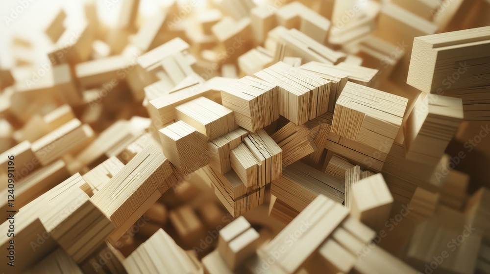 Foto de Stock Jenga is a game of collapsing wooden buildings that are ...