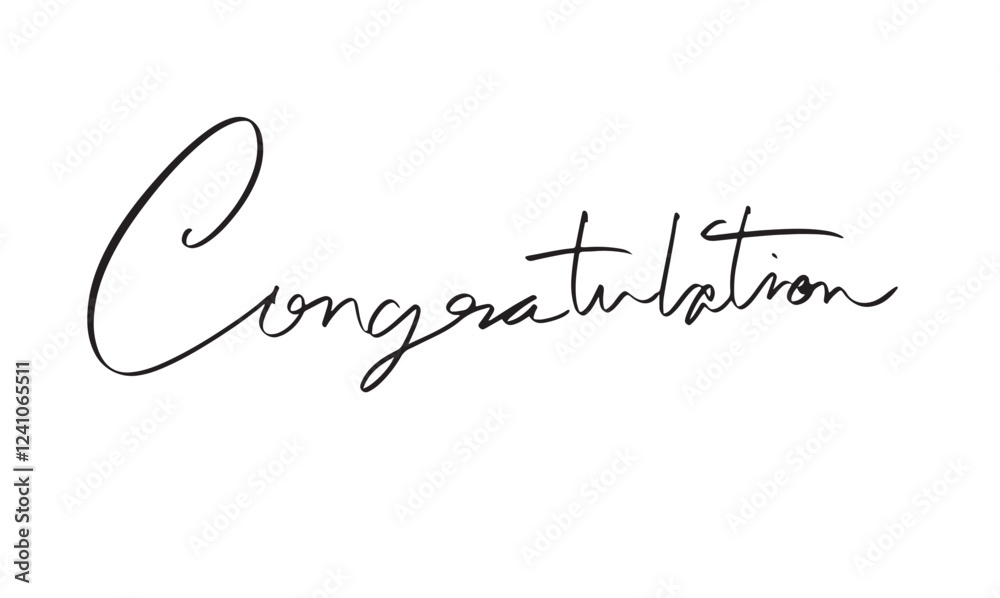 congratulation text font calligraphy hand written lettering black color object celebration ...