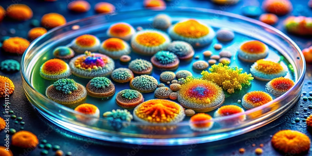 Macro Photo of Aspergillus Mold Colonies on Agar Plate in Microbiology ...