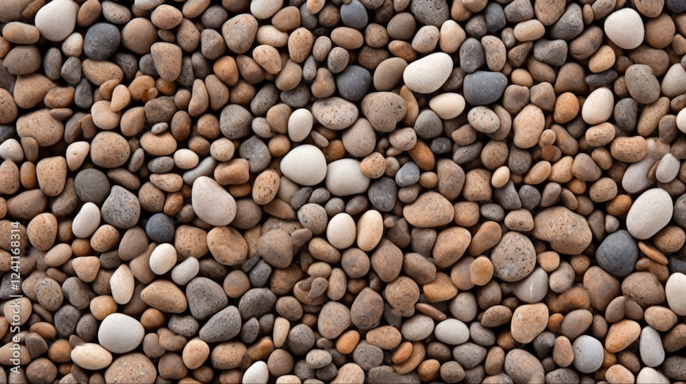Stockpile of Round Brown and Grey Pea Gravel, Aggregate for Concrete ...
