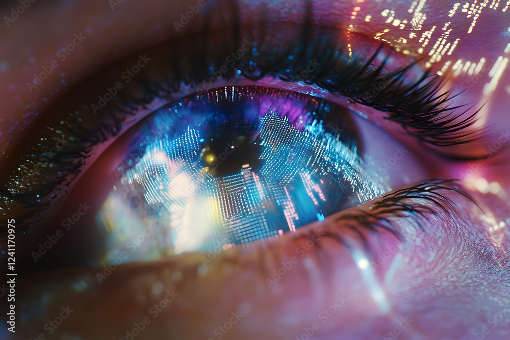 Human eye with cyber retinal recognition for neuro link connection ...
