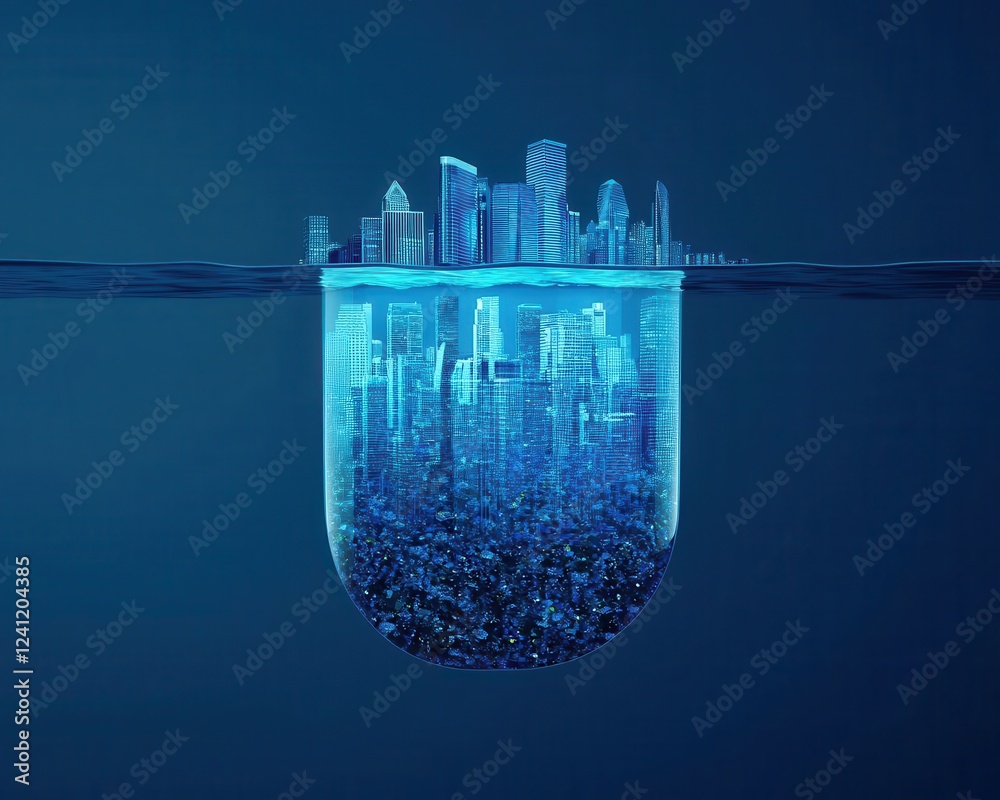 Underground smart city systems, water recycling, and efficient waste ...