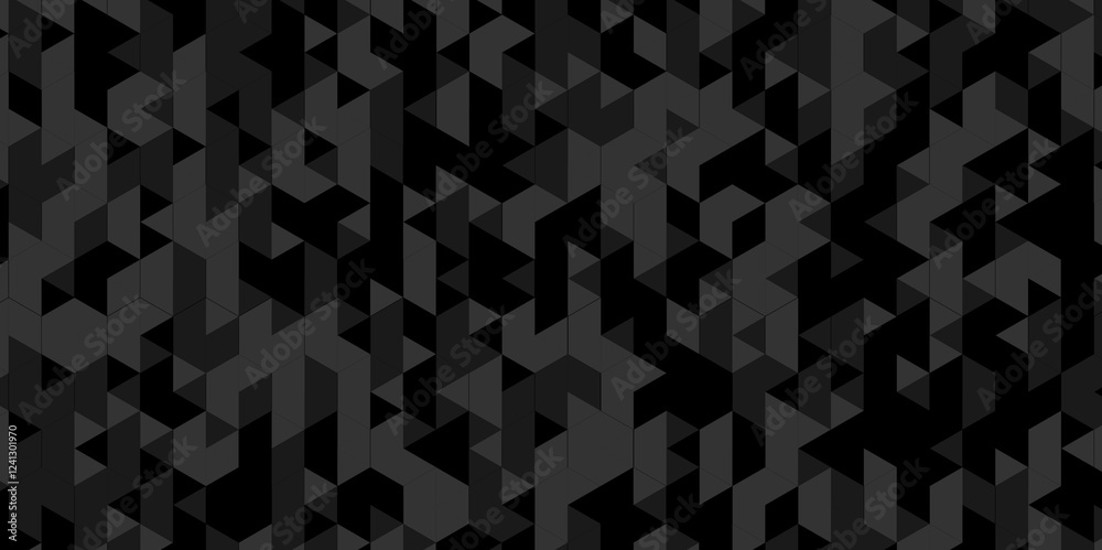 Vector black, gray overlapping cube square low polygon texture ...