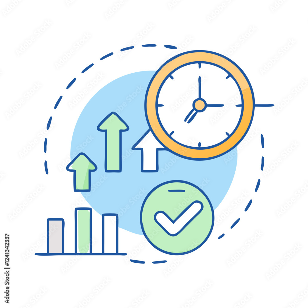 trading hours icon, trading hours vector illustration-simple ...