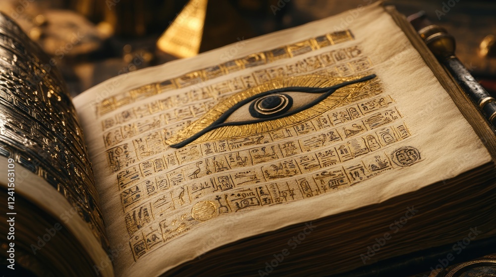 Ancient Egyptian symbols like the Eye of Horus blend with visuals of ...