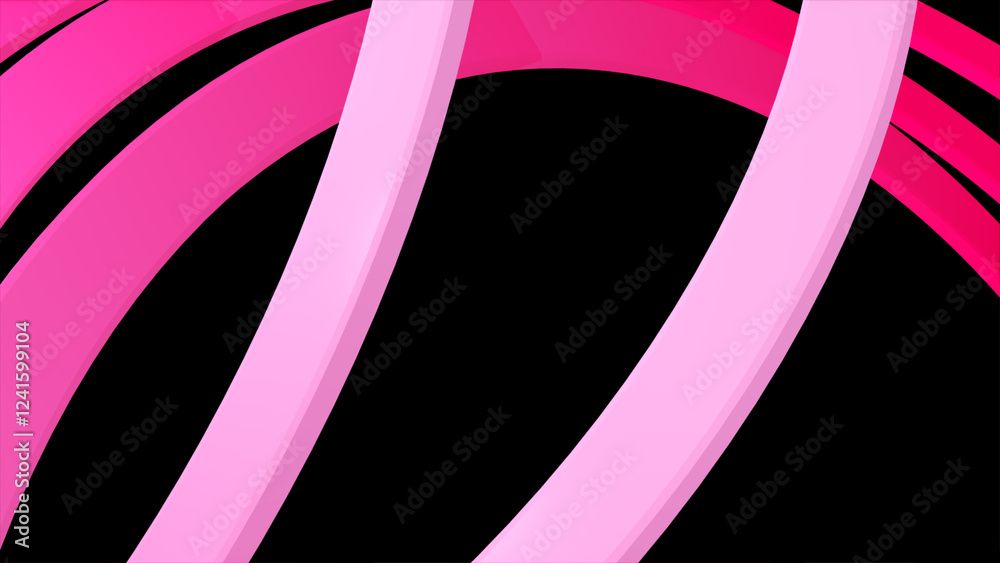 Descending and expanding stream of moving lines on black background ...