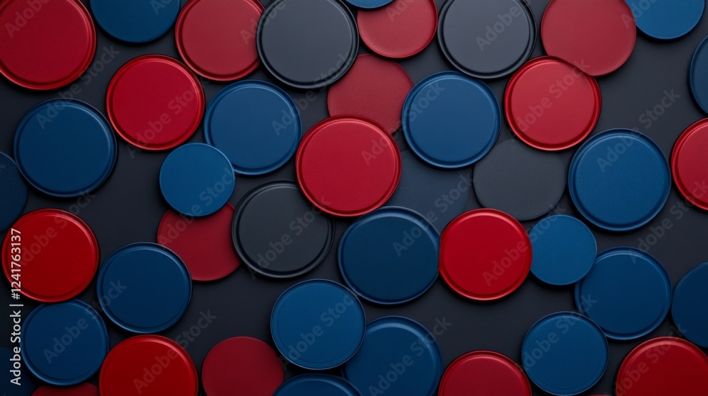 Abstract Red and Blue Circles Pattern: A visually stimulating pattern ...
