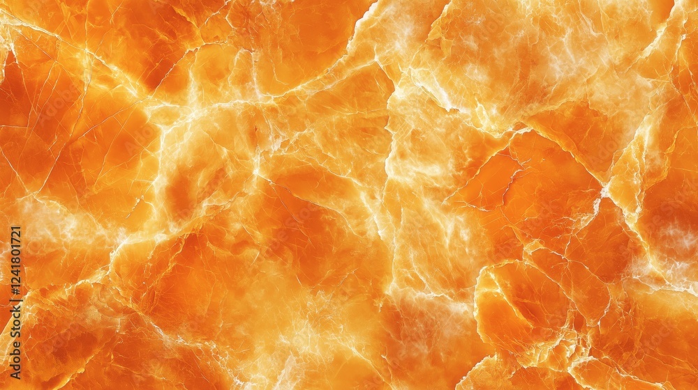 Warm Amber Marble Texture With Fiery Orange Veins Spreading Dynamically ...