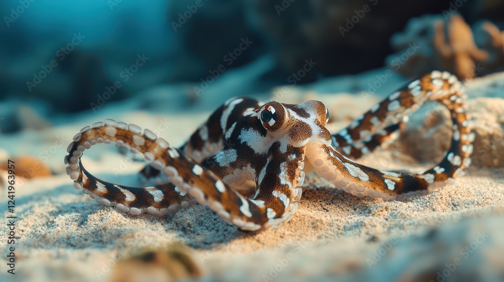 Mimic Octopus on the Ocean Floor A mimic octopus changes its shape and ...