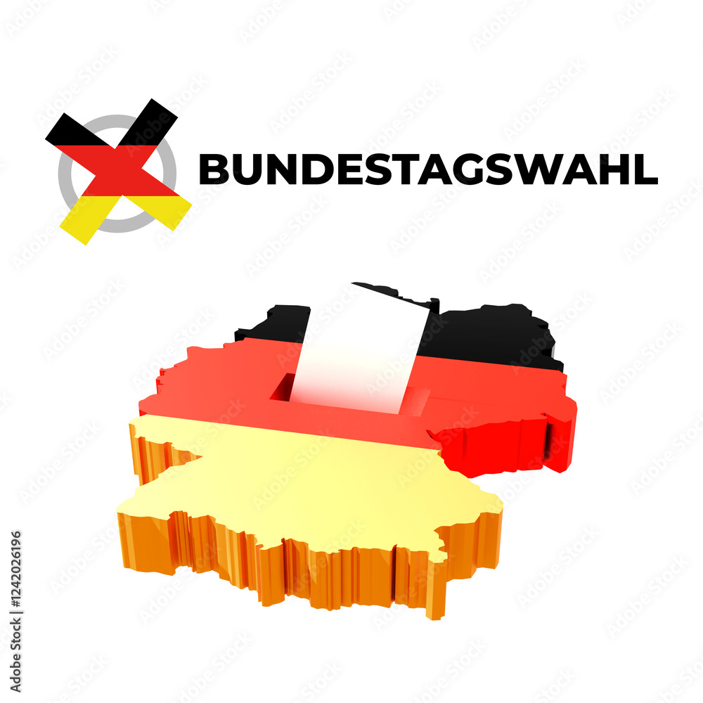 Bundestagswahl 2025, German Federal Election. Ballot box with German ...