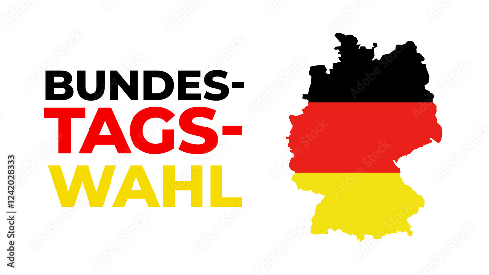 Стокова ілюстрація Bundestagswahl 2025, German Federal Election. Ballot ...
