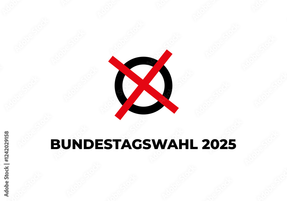 Bundestagswahl 2025, German Federal Election. Ballot box with German ...