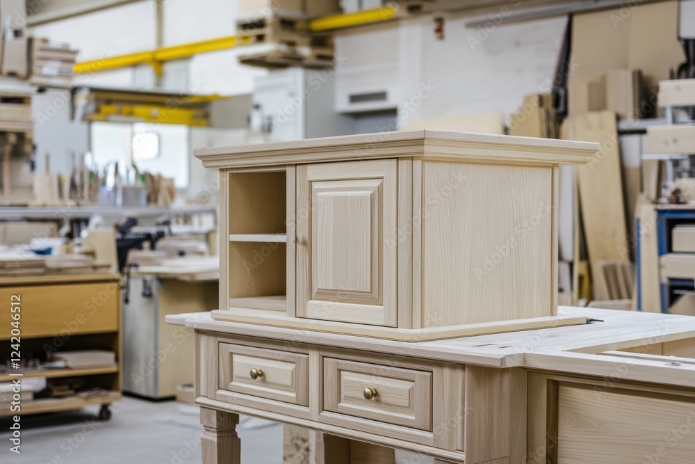 Custom cabinet construction showing detailed frame building and ...