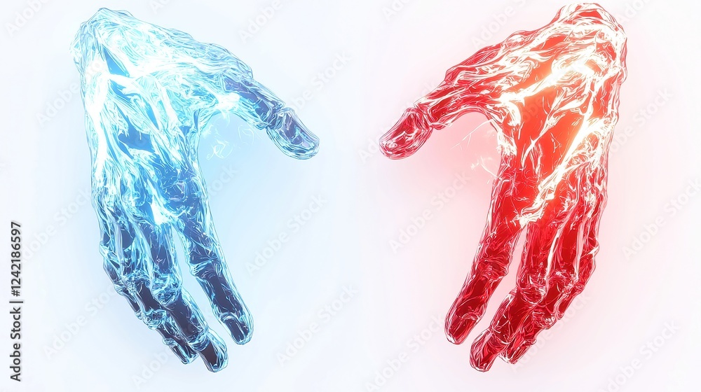 Elemental Gauntlets, vibrant swirls of fire and ice intertwine ...
