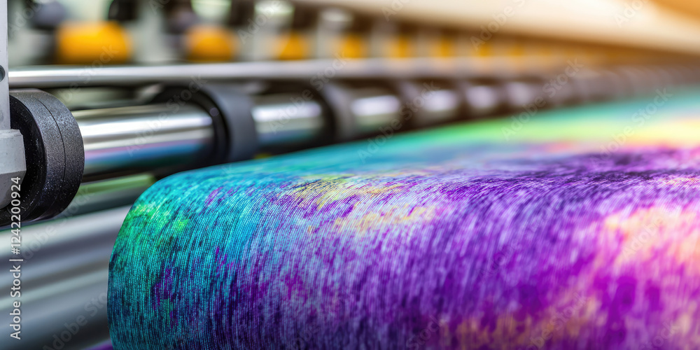 Dtf printer prints vibrant colors on textile fabrics, a modern ...