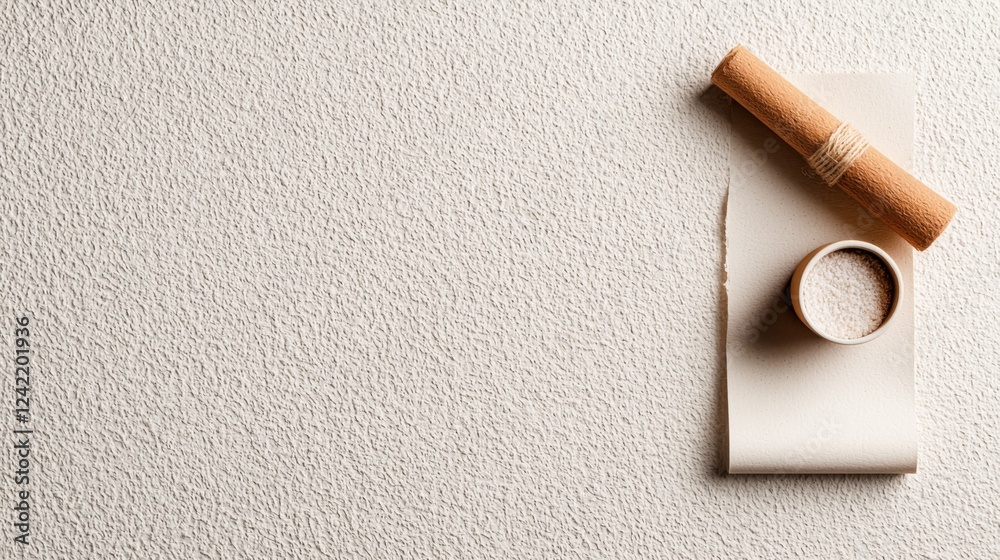 Textured roll up banner with handmade paper like effect providing a ...