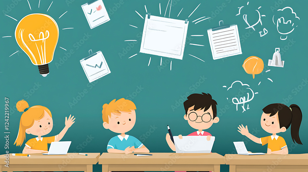 collaborative team meeting with creative idea sharing for project ...