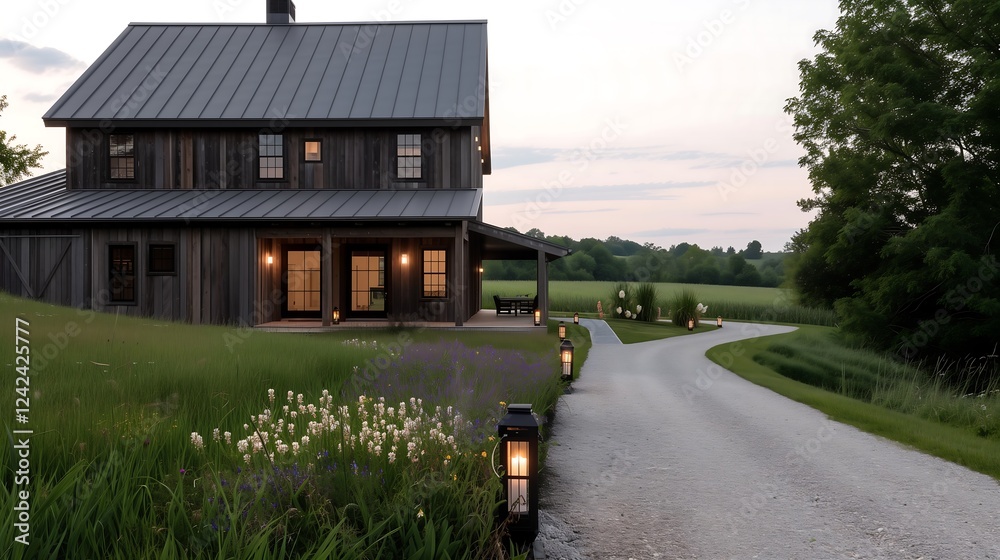 home exterior architecture design concept, A rustic countryside ...