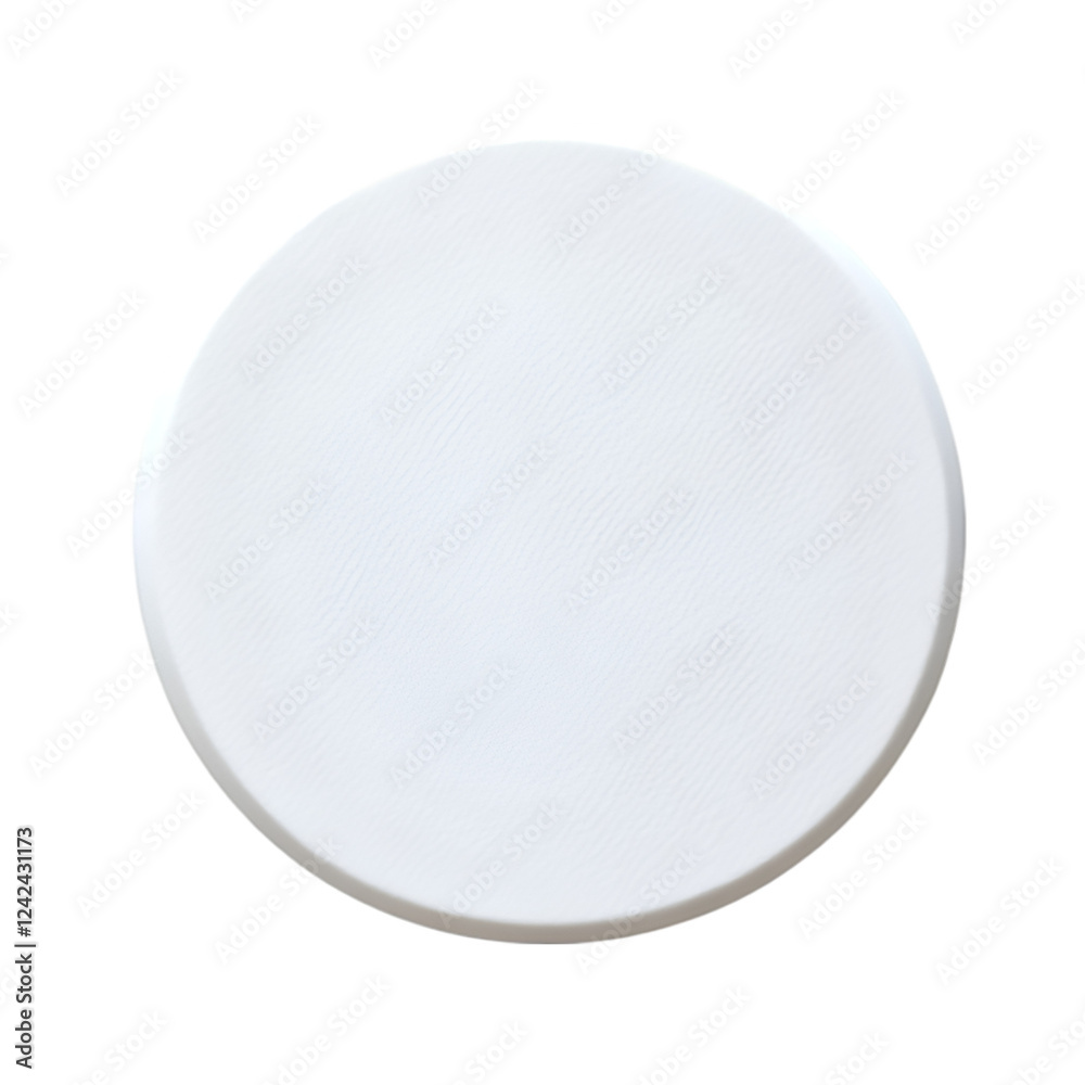 watercolor of white round tablet isolated on white or transparent ...