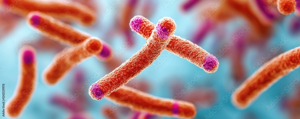 Bacterial reproduction process under microscope laboratory scientific ...