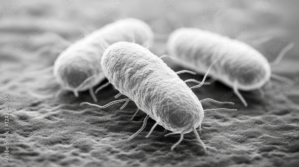 Microscopic examination of bacteria growth in laboratory setting ...