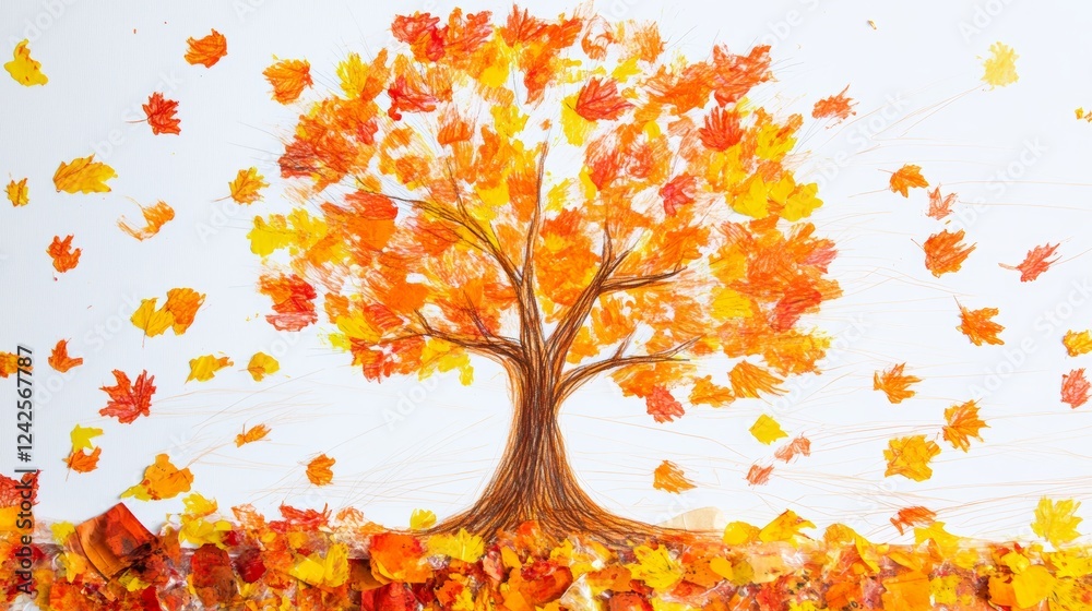 How to make an autumn tree with your child from a craft package ...