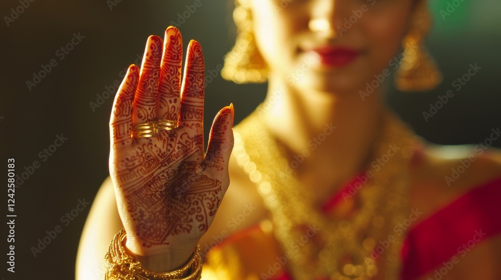 Indian classical dance hand mudras demonstrated by female Bharatanatyam ...