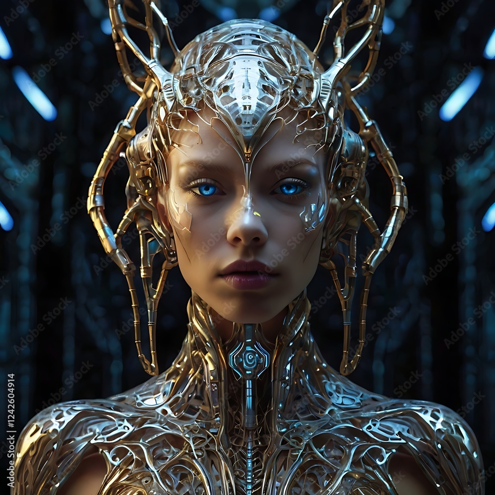 Discover the Goddess of AI, a powerful and mystical figure representing ...