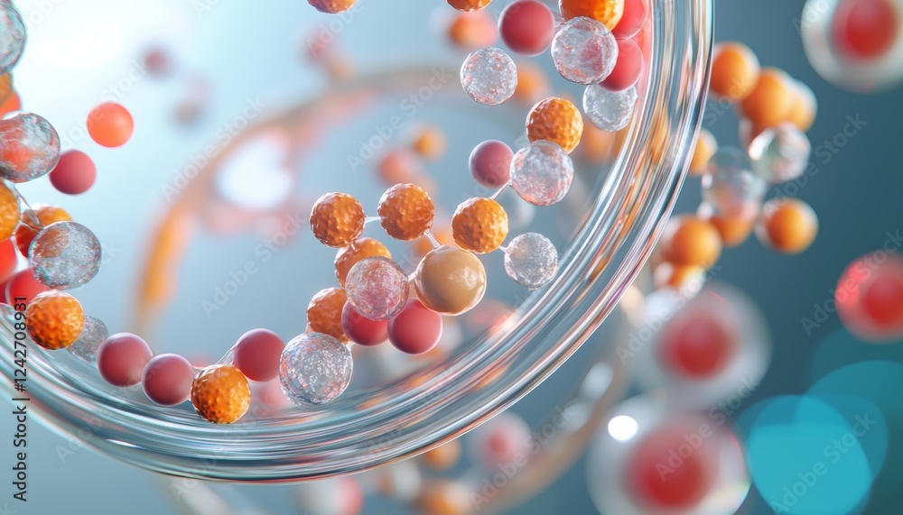 Dynamic microbial growth in a petri dish, with colorful colonies ...