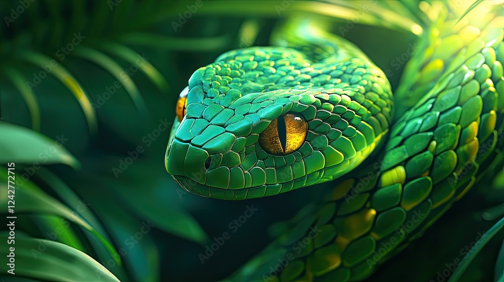Create a story where a snake becomes the villain in a jungle adventure ...
