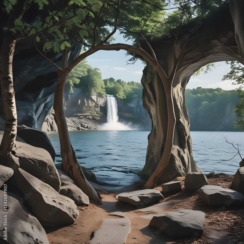 This breathtaking image masterfully employs natural framing techniques ...