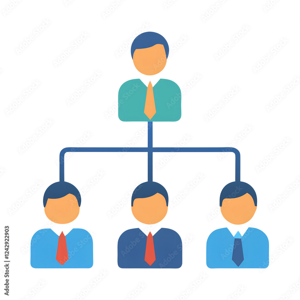 Organizational structure infographic showing company hierarchy Stock ...