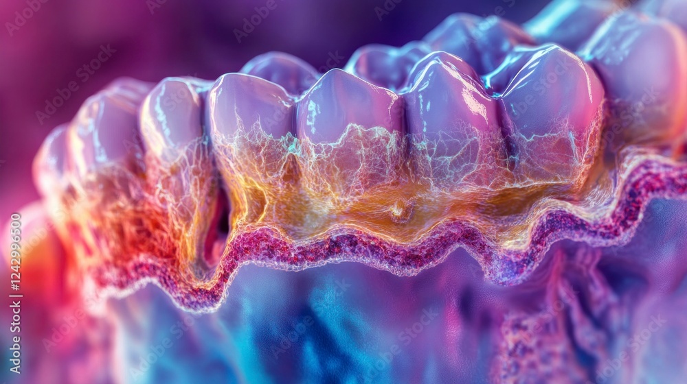 Artistic cross-section of tooth structure laboratory scientific ...