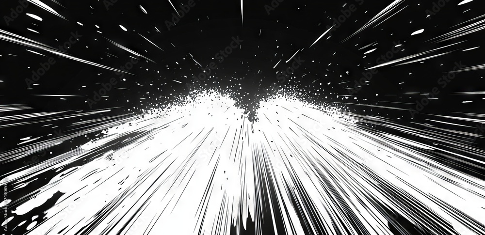 Fast speed lines on a white background. Anime comic movement effect ...