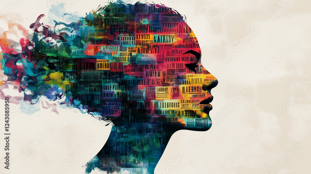 Illustration Stock Artistic wallpaper for International Mother Language ...