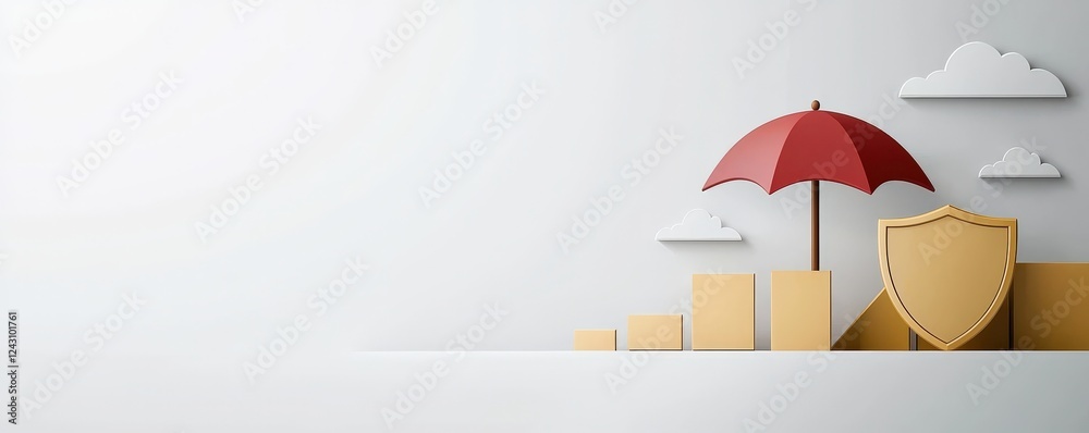 financial planning insurance tools concept. Protection concept with an ...