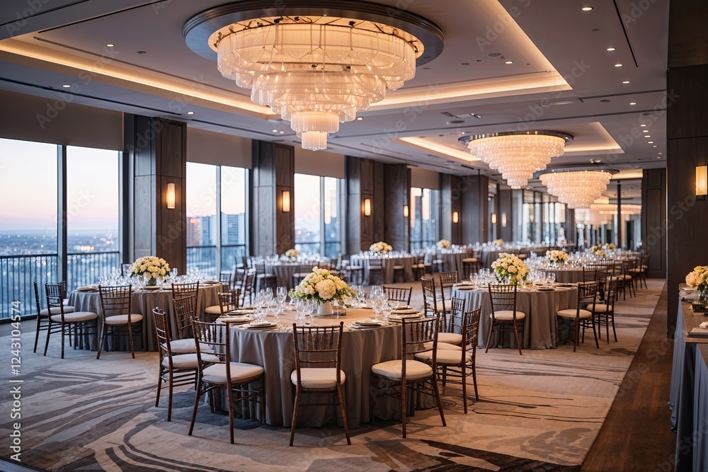 Sophisticated Corporate Event Venue with Ambient Lighting and Premium ...