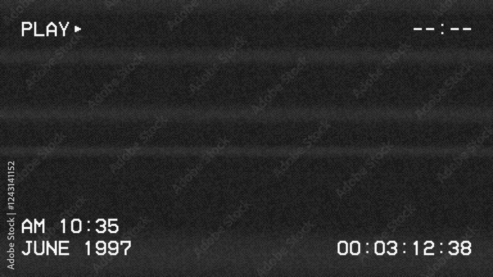 VHS video background. Glitch VHS effect with white noise. No signal ...