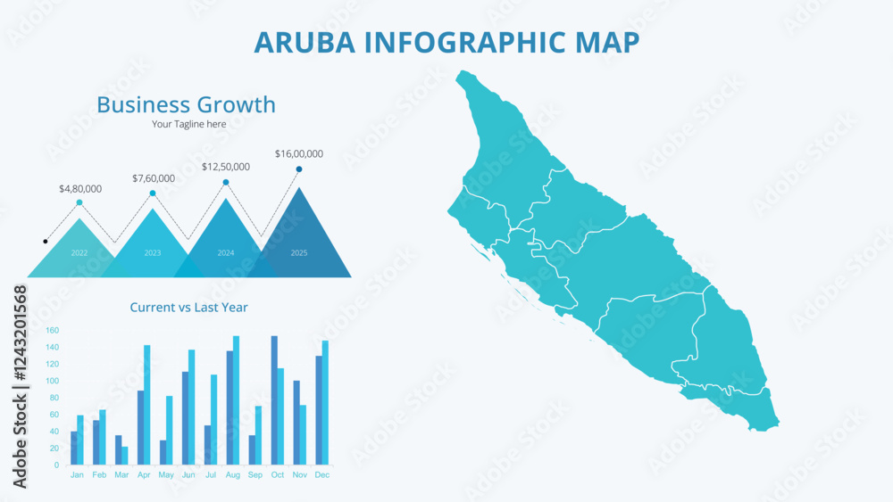 Стоковое векторное изображение «Business Growth Infographic Map of ...