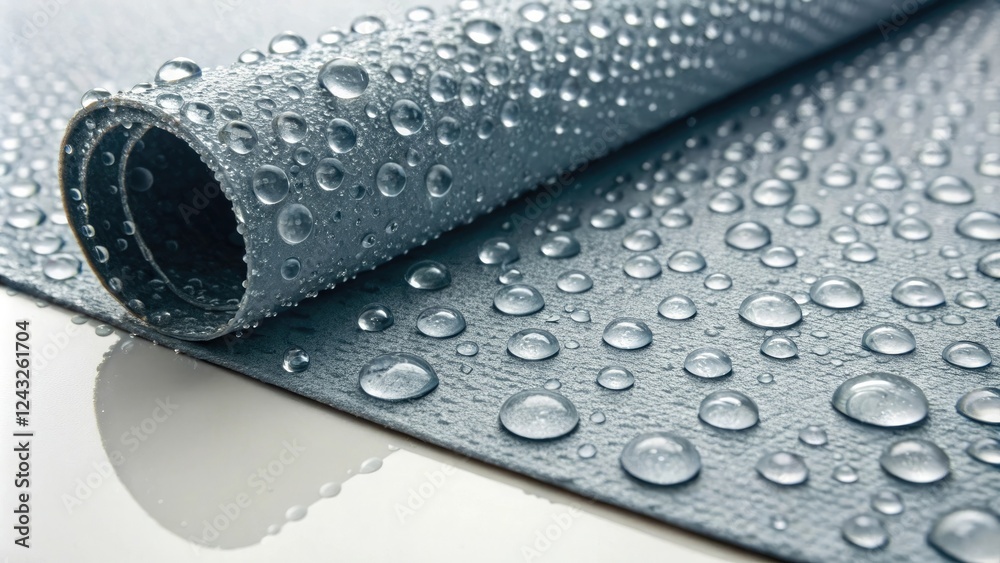 Surface adhesion between water and hydrophobic material, scientific ...