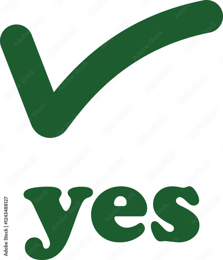 Sharp green checkmark icon on isolated transparent background black ...