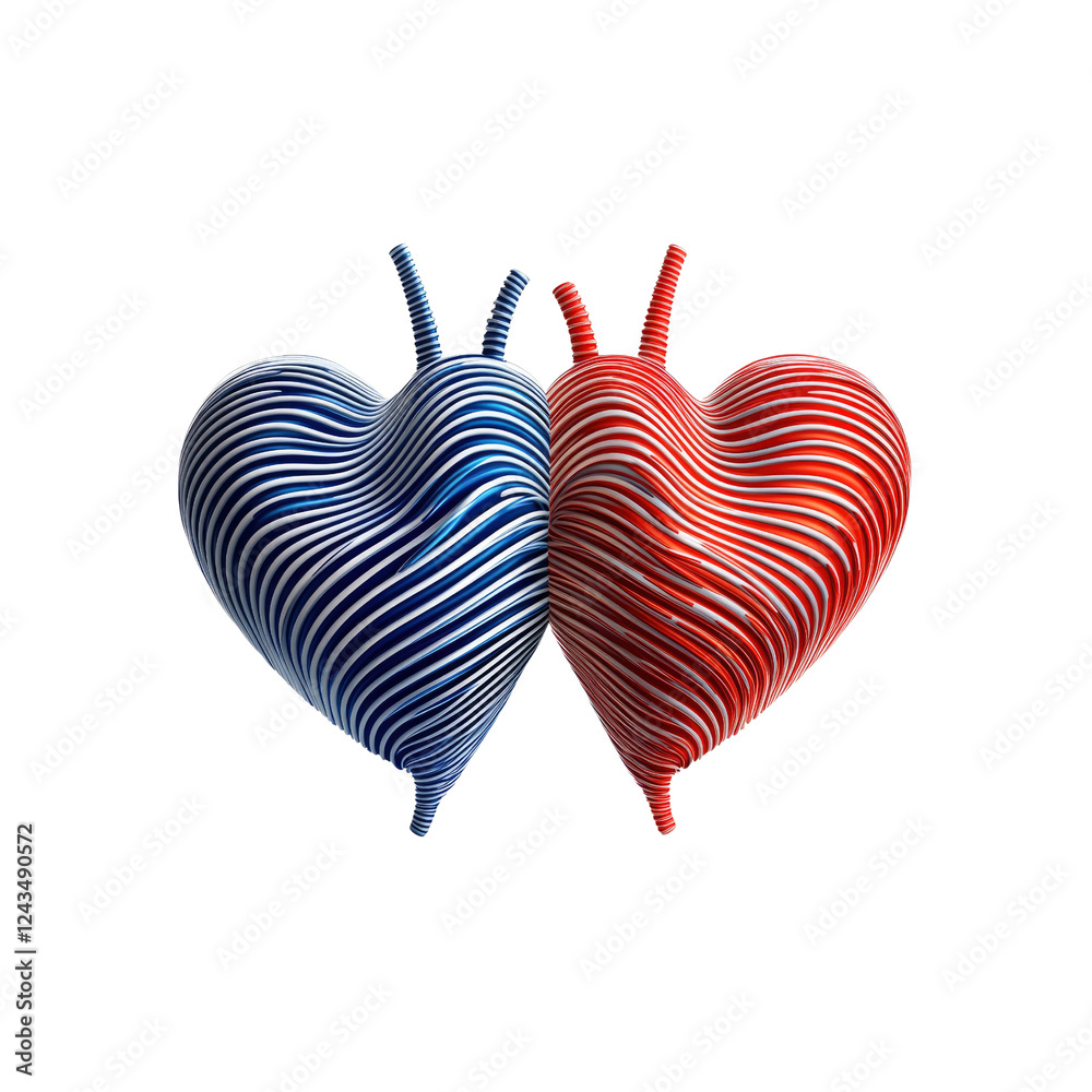 Intertwined Hearts A Symbol of Unity and Love Stock Illustration ...