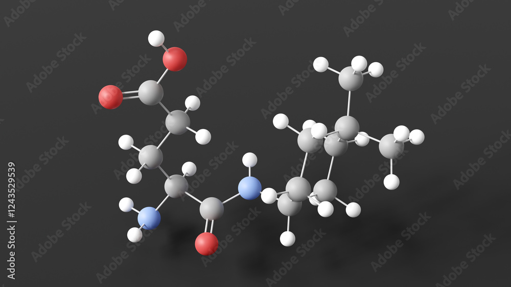neboglamine molecule 3d, molecular structure, ball and stick model ...