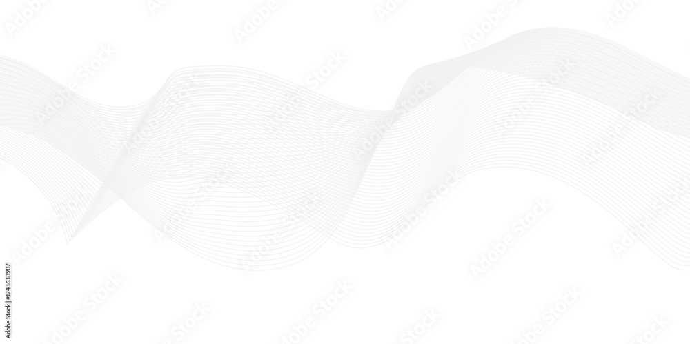 Dynamic minimal smoke sound line. Abstract glowing white blend line ...