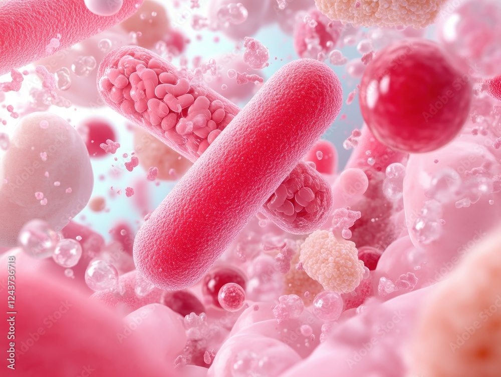 Explore the Future of Gut Health A Futuristic Microbiome Research Center Visualizing AI-Powered ...
