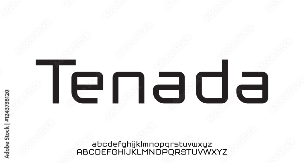 Technology science font, digital cyber alphabet made robotic style ...
