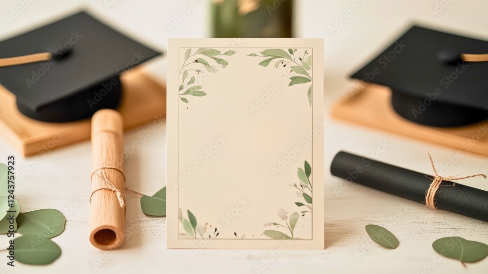 Graduation Celebration Invitation Card Campus Invitation Card with ...